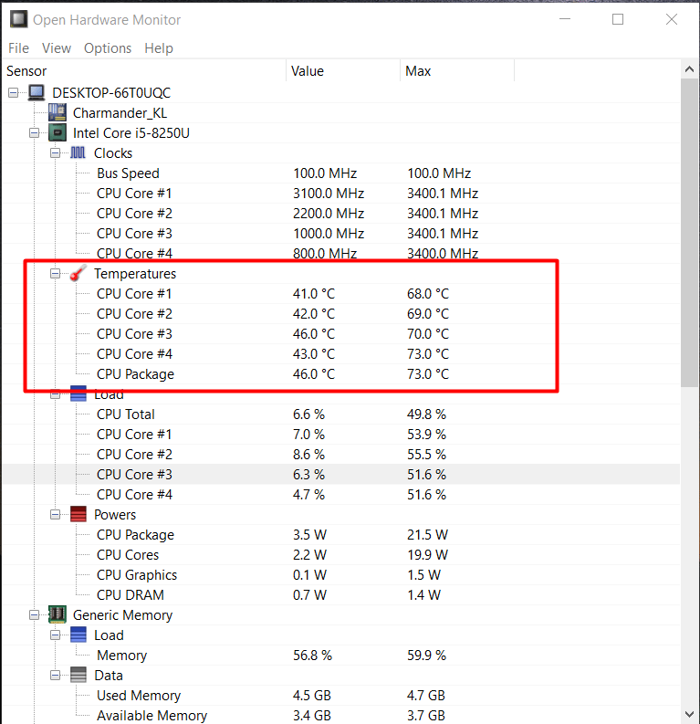 monitor computer temperature